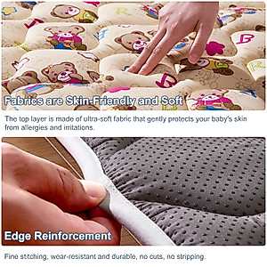 Vibe bear Baby Foam Play Mat, 50 x 50 Inches Baby Crawling Mat, Thicken One-Piece Baby Playmat, Non Slip Washable Baby Play Mat for Playing, Soft Floor Mat for Babies, Infants, Toddlers