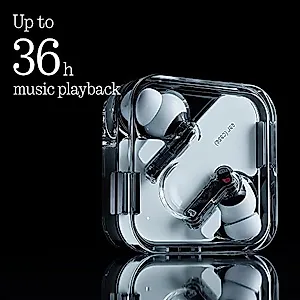 Nothing Ear 2 Wireless Earbuds Active Noise Cancellation to 40 db, Bluetooth 5.3 in Ear Headphones with Wireless Charging,Dual Connection 36H Playtime IP54 Waterproof Earphones for iPhone & Android