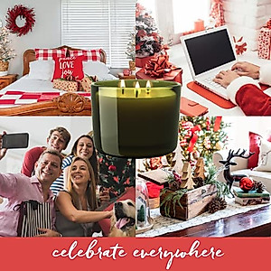 Stillwater Bath and Body Fraser Fir 3-Wick Scented Candle | Non-Toxic Longer Burning Soy Candles | Festive Home Fragrance | 16 oz Vintage Green Heavy Glass Jar | Hand Made in The USA