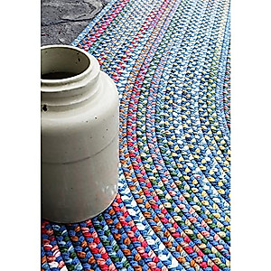 Rhody Rug Charisma Indoor/Outdoor Braided Area Rug Bronze 4' x 6' Oval Synthetic, Nylon, Polypropylene 4' x 6' Outdoor, Indoor Green Oval