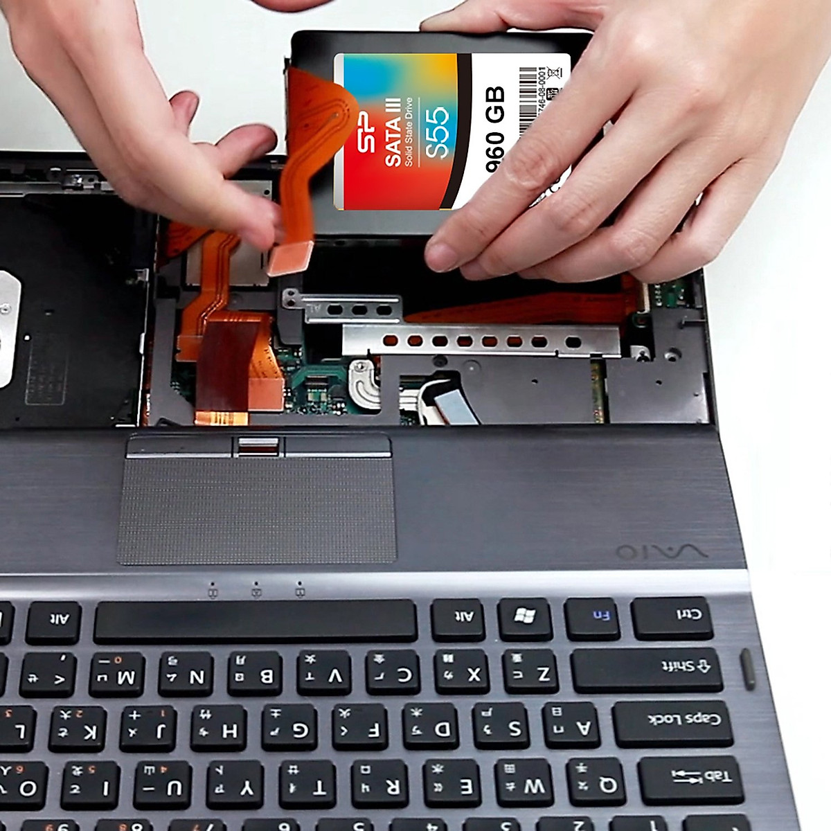 Silicon Power S55 960GB 2.5" 7mm SATA III Internal Solid State Drive SP960GBSS3S55S25