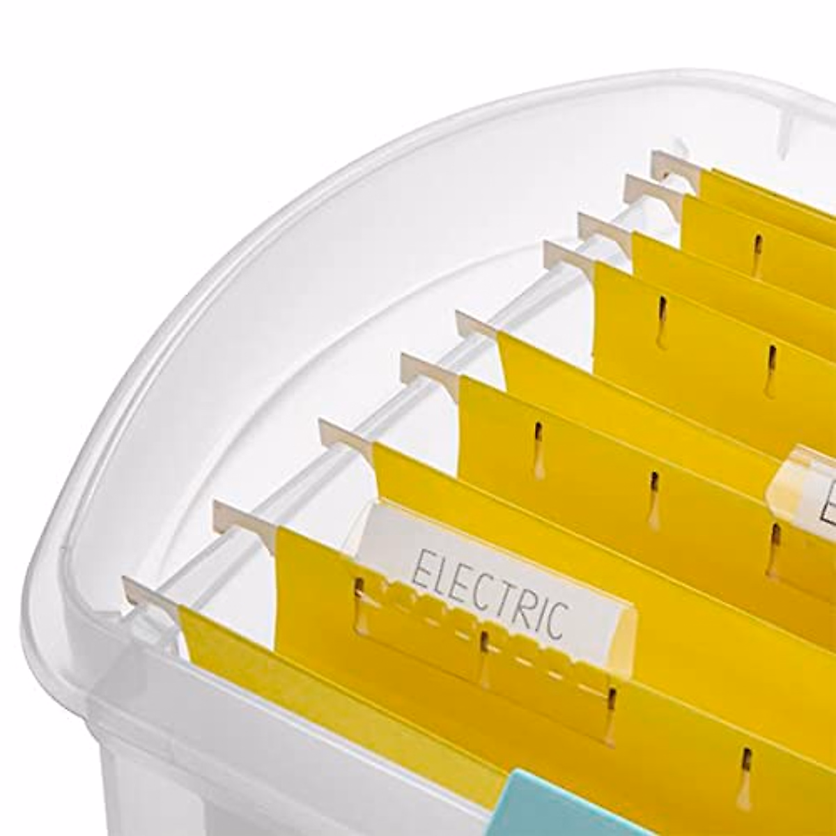 Sterilite Large Nesting ShowOffs Clear File Organizer Storage Box with Handle and Latches for Home, Office, Craft, Hobby, & Classroom, Clear (12 Pack)