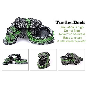 PINVNBY Turtles Dock for Aquarium Reptile Basking Platform for Turtles, Frogs, Newts (1 Pack)