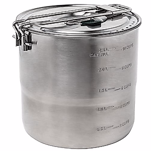 Stanley Adventure 4-Person Cookset, 11-Piece Camping Cooking Kit with 2.6 Quart Stainless Steel Pot and Utensils