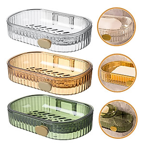 Luxshiny Wall-Mounted Soap Bar Holder for Bathroom Detachable Soap Box Drain Design Easy Install Non-Punching Soap Rack