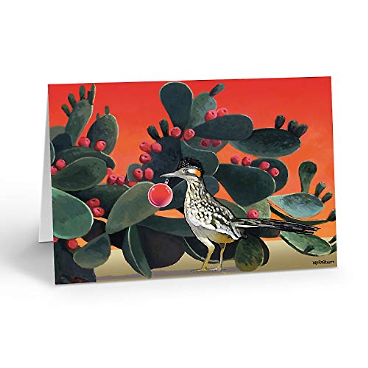 Stonehouse Collection - Roadrunner Cactus Season Greetings - 18 Boxed Western Cards and Envelopes - USA Made(Standard) (Standard)