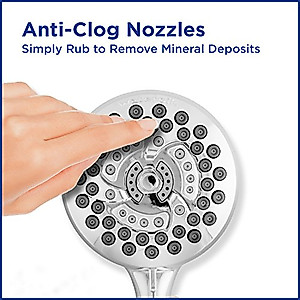 Waterpik High Pressure Powerpulse Massage Hand Held, 2.5 GPM, Chrome Detachable Shower Head with 7 Spray Settings and 5' Hose, XRO-763