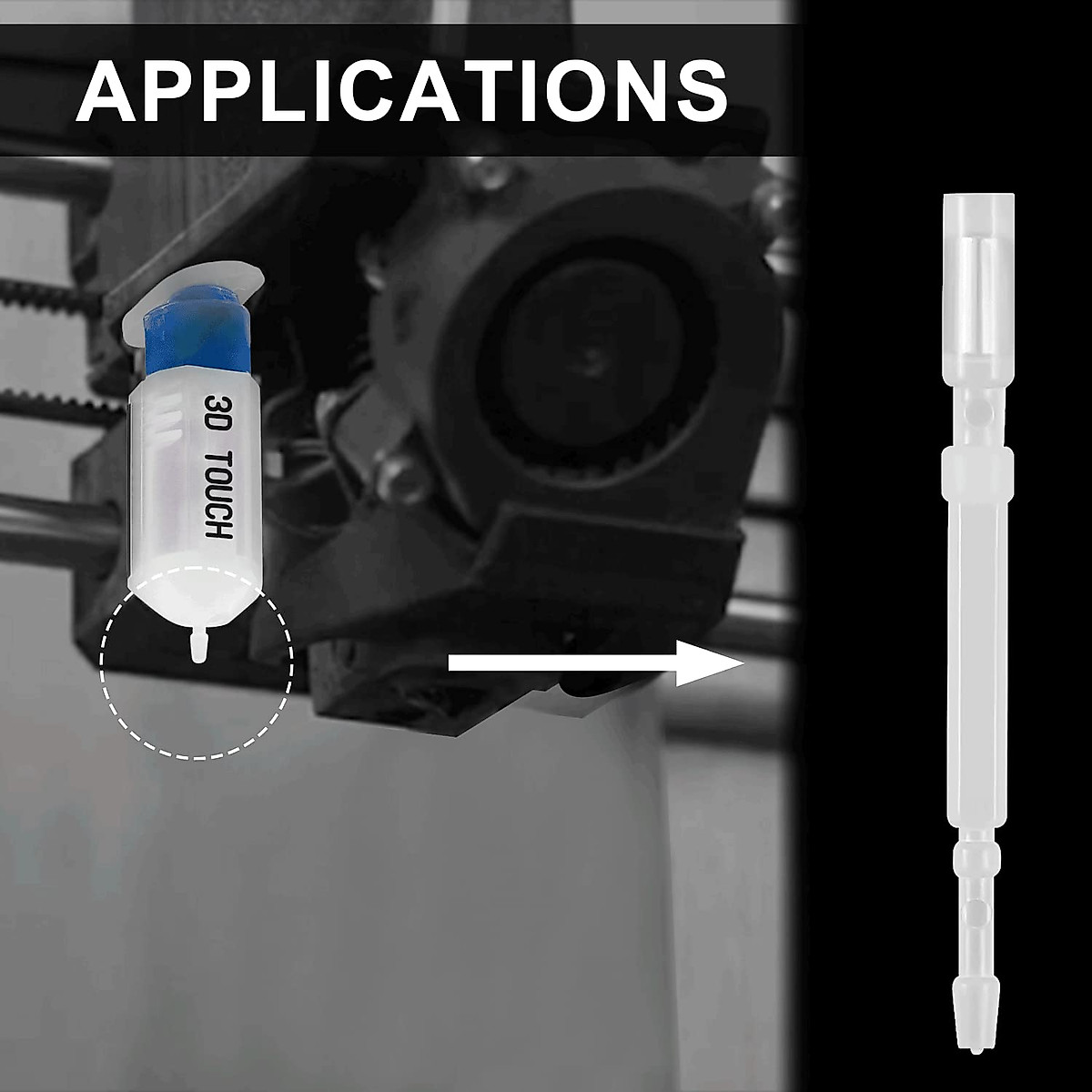 5pcs Bl Touch Probe Pin Replacement, Smart Automatic Bed Leveling Touch Probe Pin Replacement Auto Bed Leveling Sensor Probe Tips Replacement Probe for Bltouch, 3D Touch, CR Touch