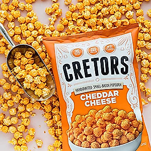 G.H. Cretors’ Cheddar Cheese Popcorn – Savory Gourmet Cheese Corn in Convenient Individual Bags, 6.5 Oz (6 Pack)