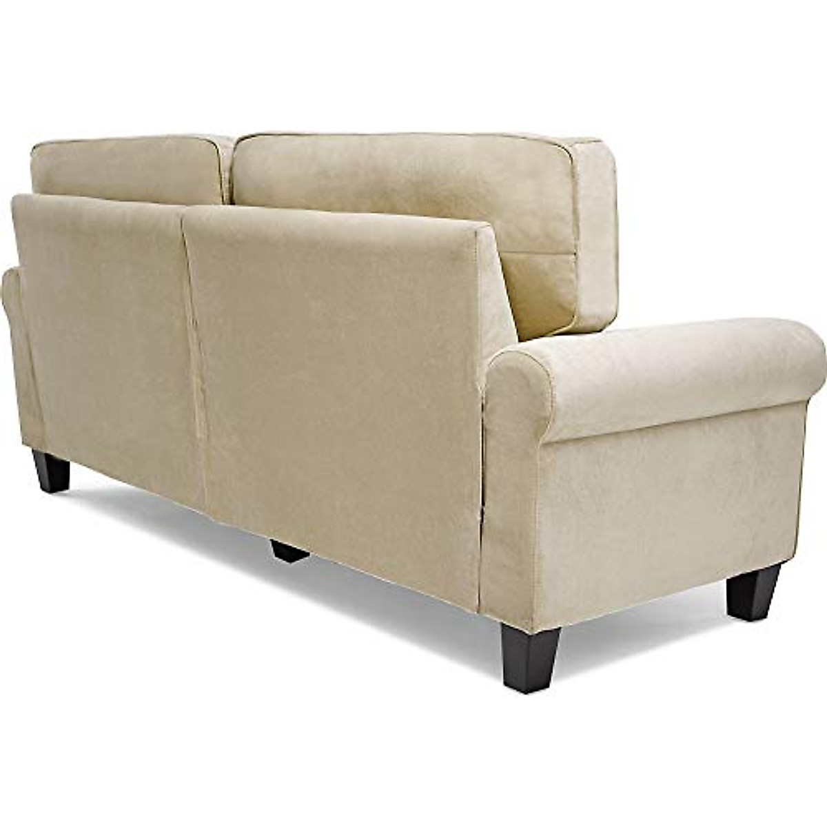 Serta Copenhagen 78" Sofa - Pillowed Back Cushions and Rounded Arms, Durable Modern Upholstered Fabric - Marzipan