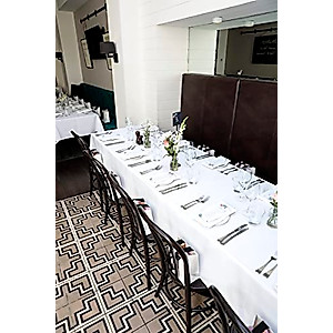 4 Pack 60 x 102 Inch Tablecloth, White Tablecloth for 6 Feet Rectangle Tables, Stain and Wrinkle Resistant Washable Fabric Table Cloth for Wedding Party Dining Table Buffet Parties and Camping