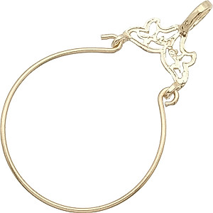 14K Yellow Gold Charm Holder 28mm