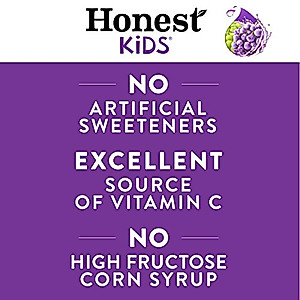 Honest Kids Goodness Grapeness, Grape Organic Fruit Juice Drink, 6.75 fl oz (32 Pack)