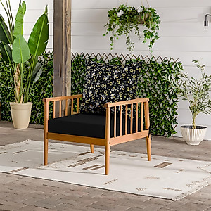 idee-home Outdoor Cushions for Patio Furniture, Outdoor Seat Cushions 24 x 24 with Fade Resistant Waterproof Removable Cover, Deep Seat Replacement Couch Sofa Chair Cushions for Yard Garden