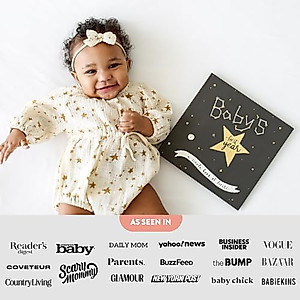 Lucy Darling Baby Memory Book, Themed Baby First Year Book, First 5 Years Journal & Photo Album for Baby Boy/Girl, Keepsake Books, Gender Neutral Memories & Milestone Book, Mom Gift - Golden Stargazer