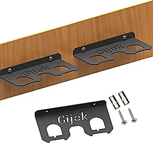Gijok Battery Holder for Ryobi, Mount Wall Rack with 2 Slot for Ryobi 18V Batteries, Iron 18V Battery Storage for Ryobi, (for Ryobi 18v-Black)
