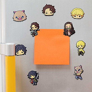 11Pcs Japanese Anime Cute Kawaii Refrigerator Magnets, Funny Cartoon Fridge Magnets, Office Whiteboard Magnets, Home Decoration