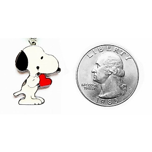 SNOOPY DOG IN LOVE PEANUTS CHARM 7/8" IN LENGTH x 5/8" ACROSS PENDANT FOR NECKLACE EUROPEAN CHARM BRACELET (Fits Most Name Brands) JEWELRY DIY