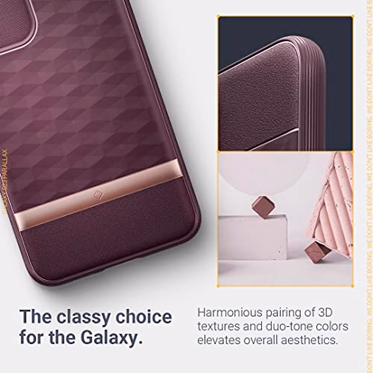 Caseology Parallax Designed for Samsung Galaxy S23 Case 5G (2023) [Military Grade Drop Tested] - Burgundy