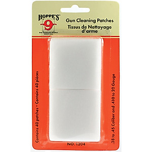 Hoppes Cleaning Kit - Compact Size for Range Bags - Includes Gun Bore Cleaner and Hoppes Gun Oil Bundled with 40 Hoppes Gun Cleaning Patches for 9mm .38 to .45cal and .410 to 20ga