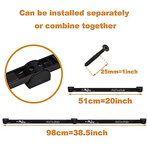 Venzo Bike Bicycle 2 PCS Heavy Duty 19" Magnetic Tool Holder Strip Storage Racks Organizer Bars for Garage Workshop Tools - Suitable On Wall, Workbench