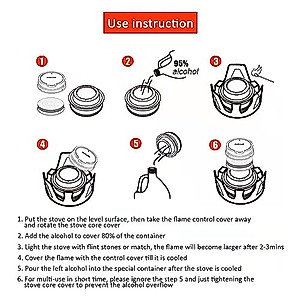 UVIKTE Mini Alcohol Stove Brass Spirit Burner with Aluminium Stand, Ultralight Portable Backpacking Stove for Camping Hiking Picnic Survival GREY