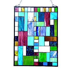 Chloe Lighting CH1P799BM24-GPN 18 x 24 Picasso Tiffany-Glass Rectangle Window Panel, One Size