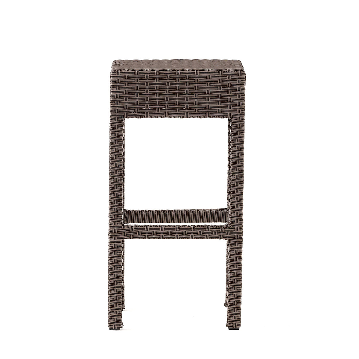 Christopher Knight Home Milton Outdoor Wicker Backless Bar Stools, 2-Pcs Set, Dark Brown