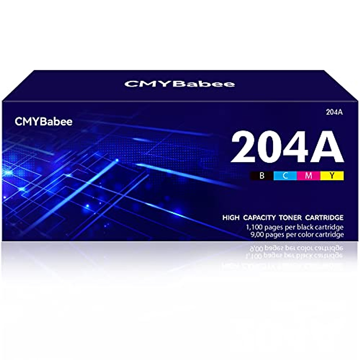 CMYBabee Compatible Toner Cartridge Replacement for HP 204A CF510A CF511A CF512A CF513A M180nw M180n M154a M154nw Color Pro Printer (Black, Cyan, Yellow, Magenta, 4-Pack)