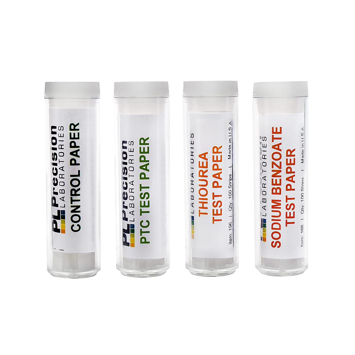 EISCO Super Taster Test Kit - PTC Paper Strips with Biodegradable Box & Instructions - Lab Quality - Classroom Pack - PTC Paper, Sodium Benzoate, Thiourea, and Control (No Chemical), 100 Strips Each