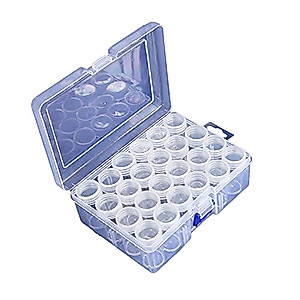 Mosichi Bead Organizer,1 Set PP Wide Application Diamond Painting Storage Box Portable Anti-Scratch Nail Art Storage Box Craft Tool 2