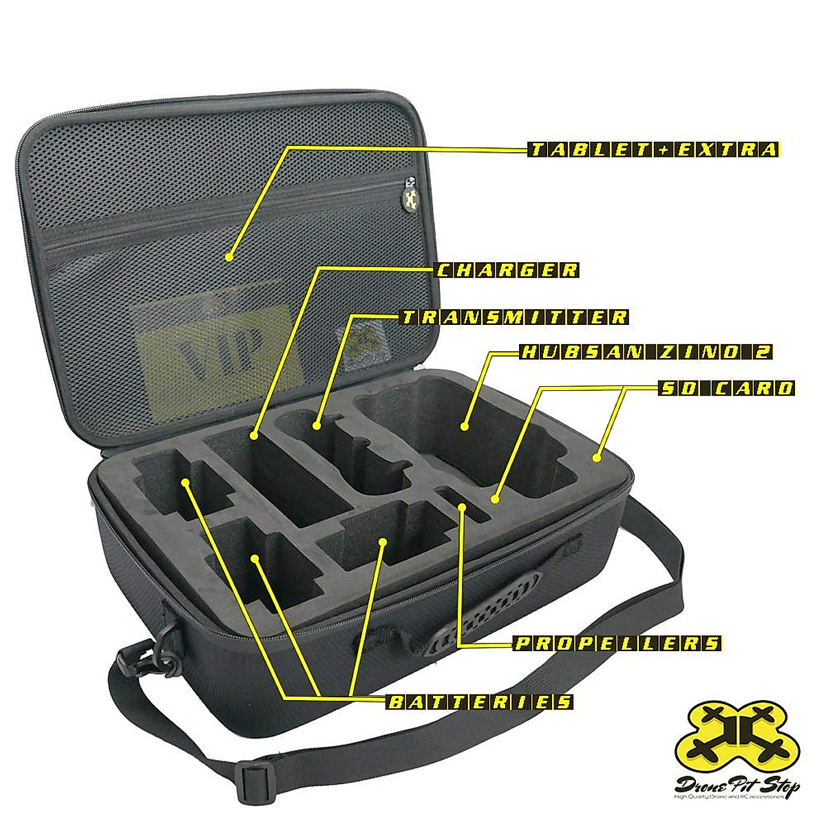 Drone Pit Stop Carrying Case For Hubsan Zino 2 - Splash-Proof | Durable | Compact | EVA Material - Carry Your Drone with Maximum Protection