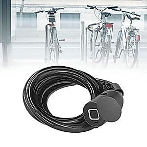 Shanrya USB Rechargeable Bicycle Lock, Antitheft Reliable Bike Cable Lock for Luggage Door