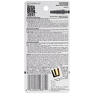Maybelline New York Volum' Express The Colossal Big Shot Washable Mascara, Blackest Black, 0.33 fl. oz.