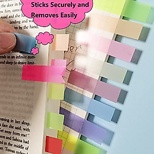 ELII 1600pcs Tabs Page Markers Sticky Index Tabs,Book Tabs Arrow Flags Transparent Sticky Notes Colored Writable and Repositionable Book Flags Annotation Tabs,Page Tabs[10 Colors, 8 Sets] (1600)