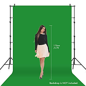 SLOW DOLPHIN 10x 8.5 ft Photo Backdrop Stand, Adjustable Photography Background Support System Stand for Photo Video Studio with Carrying Bag, Clips, Clamps