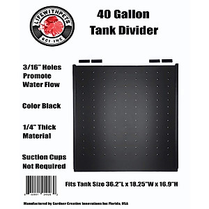 LifeWithPets 40 Gallon Tank Divider. Please Check Compatible Tank Below
