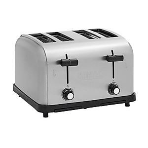 Kratos 29M-011 Four-Slice Commercial Electric Pop-Up Toaster with Wide 1.5" Slots, Stainless Steel Toaster, 120V, 1800 Watts
