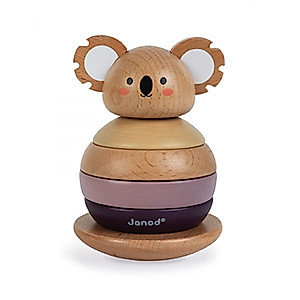 Janod World Wildlife Federation – Wooden Tumbling Koala - 6 Piece Set – Ages 12 Months+ - J08601