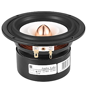 Facmogu 4 Inch Bullet Tweeter Full Range Speaker 4 Ohm, 5~15 Watt HiFi Tweeter Midrange Bass Integrated for Vocals Home Stereo Surround Sound Theater, 61Hz-18.5KHz Frequency Response 88dB