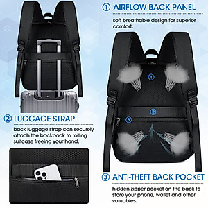 Lubardy Camera Bag Professional DSLR SLR Mirrorless Camera Backpack 14 Inch Waterproof Laptop Backpack Anti-Theft Camera Case with Rain Cover Large Capacity Photography Backpack for Men Women, Black