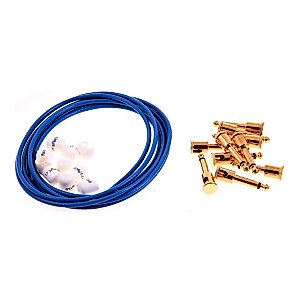 George L's Effects Kit (Blue Cable, Gold Right Angle Plugs)