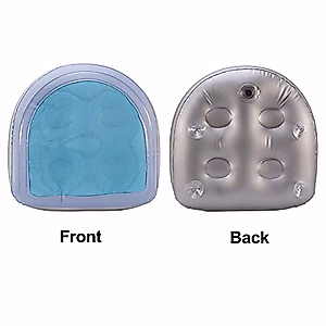 Spa and Hot Tub Booster Seat Pad with Suction Cup,Spa Bathtub Massage inflatable cushion,Inflatable Bathtub Pillow,Back Support Bath Spa Pad Relaxing for Adults Kids