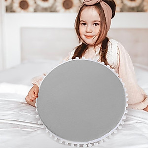 Kishome Round Floor Pillow for Kids, Circle Floor Pillows Set of 4 Big Floor Pillows for Children Classroom 15 Inch, Large Cute Seat Cushion Reading Nook Preschool Playroom Nursery Canopy