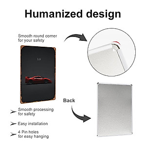 1987 Ferrari F40 Sports posters Metal Sign Tin Metal Retro Wall Decor for Home,Street,Gate,Bars,Club