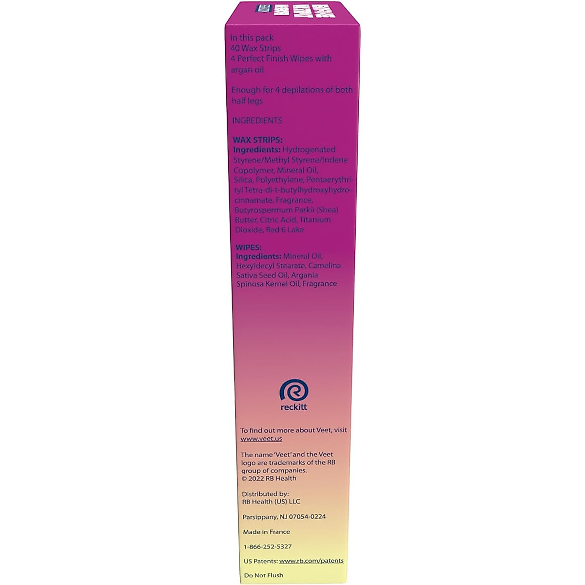 (Pack of 2) Legs & Body 40 ct. Wx Strip Kit Ready To Use VEET