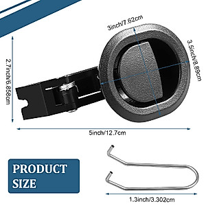 Hotop Recliner Handle Replacement 4 Pieces Chair Release Lever Black Oval Pull Parts Plastic Sofa with Cable Hook, 3.5 x 3 Inches