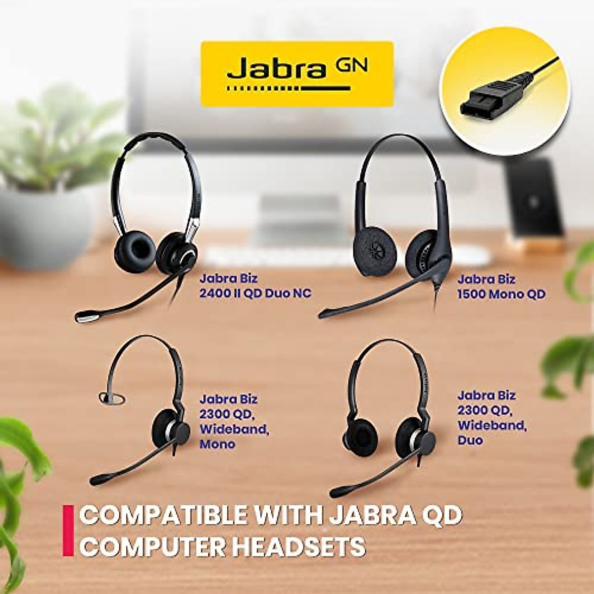 Jabra GN Style Splitter Y-Training Cord (Observation- Live/Mute Version), Compatible with Jabra, Liberation, GN Netcom Headsets - Quick Disconnect - for Coaching, Supervising, Training, Monitoring