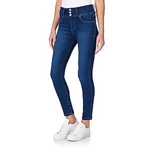 WallFlower Women's Sassy Skinny High-Rise Insta Soft Juniors Jeans (Standard and Plus), Riverton, 13