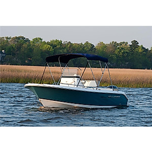 SBU Light Grey Stainless Steel 3-Bow Bimini Top Compatible for Regal 1900 FASTRAC BR W/SWPF for Model Years 2010-2017